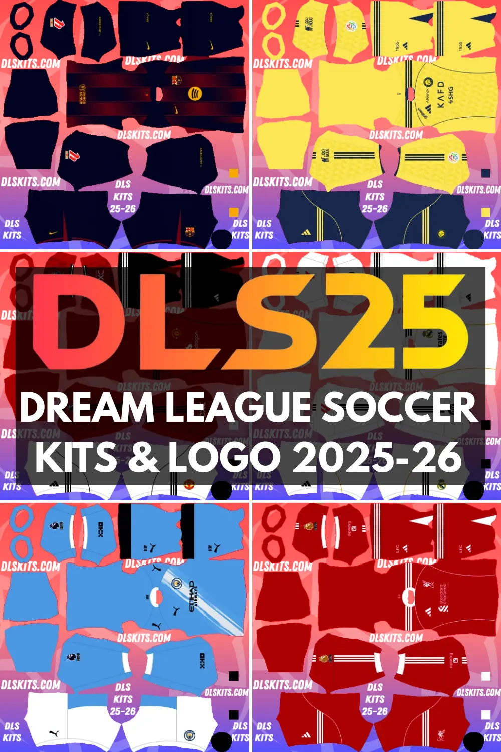 Dream League Soccer Kits & Logos 2025-26 - DLS Kits URL